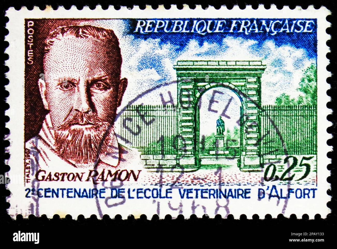 MOSCOW, RUSSIA - FEBRUARY 15, 2023: Postage stamp printed in France ...