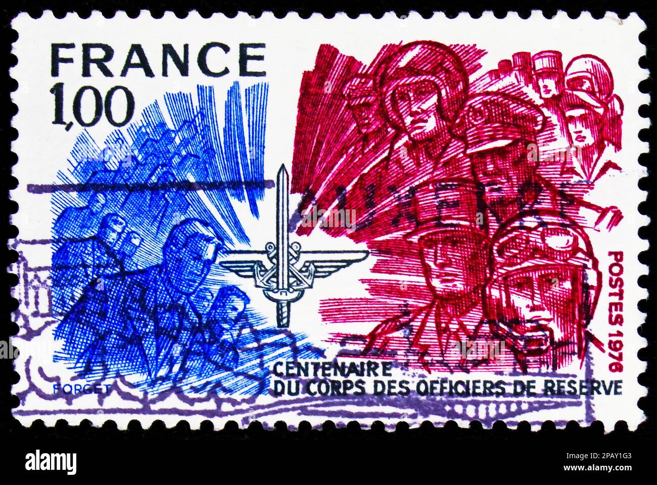 MOSCOW, RUSSIA - FEBRUARY 15, 2023: Postage stamp printed in France ...