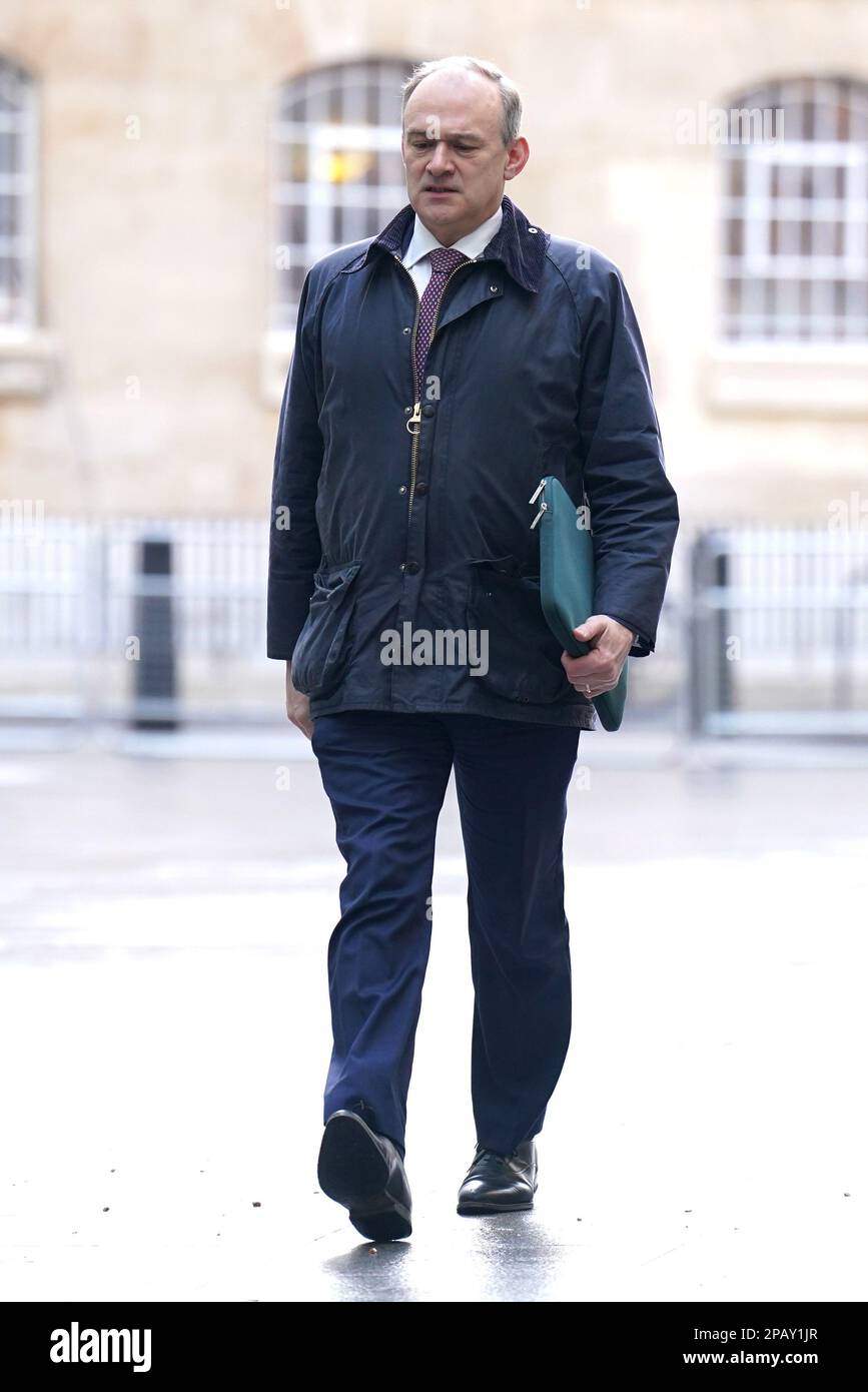 Liberal Democrat Leader Sir Ed Davey arrives at BBC Broadcasting House ...