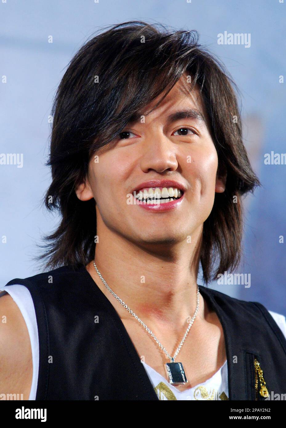 Taiwanese pop singer and actor Jerry Yan (Yan Cheng-xu) smiles during ...