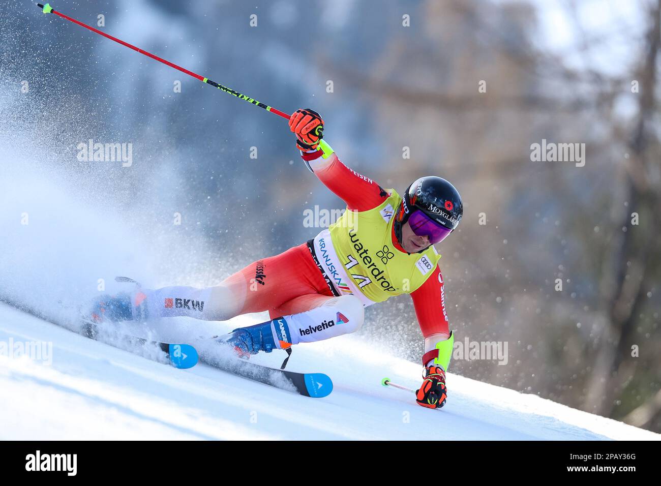 Kranjska Gora, Kranjska Gora, Slovenia, March 12, 2023, CAVIEZEL Gino ...