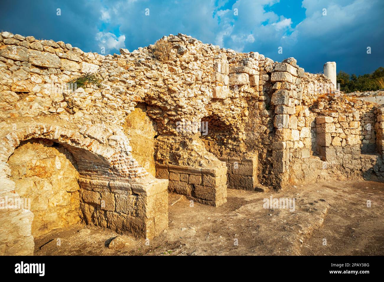 Tlos ruins and tombs, an ancient Lycian city near the town of ...