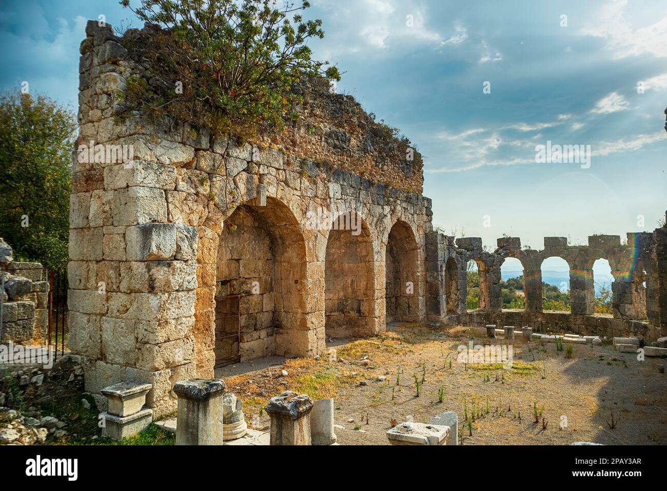 Tlos ruins and tombs, an ancient Lycian city near the town of ...