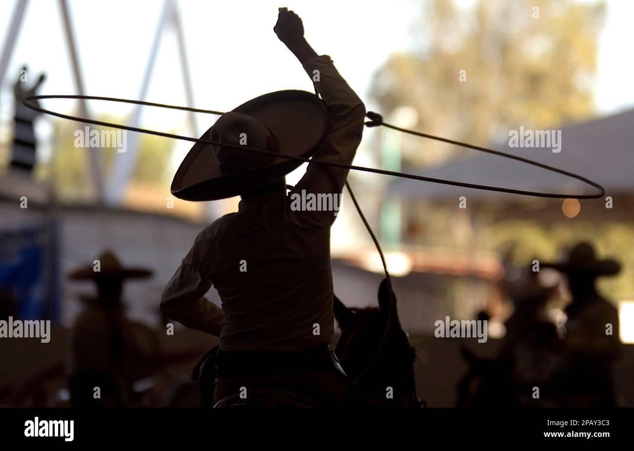 Mexican "charro" Francisco Rivera, representing the Puente de Camotlan ...