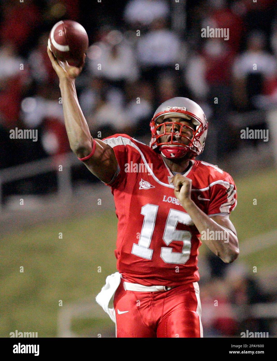 New Mexico quarterback Donovan Porterie passes in the second quarter of ...