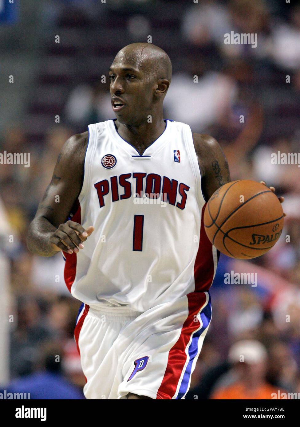 ** ADVANCE FOR WEEKEND EDITIONS, OCT. 27-28 **Detroit Pistons guard ...