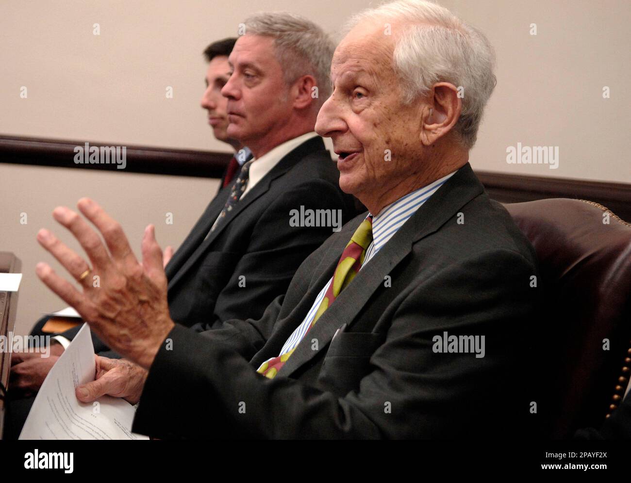 Manhattan District Attorney Robert Morgenthau speaks at a press ...