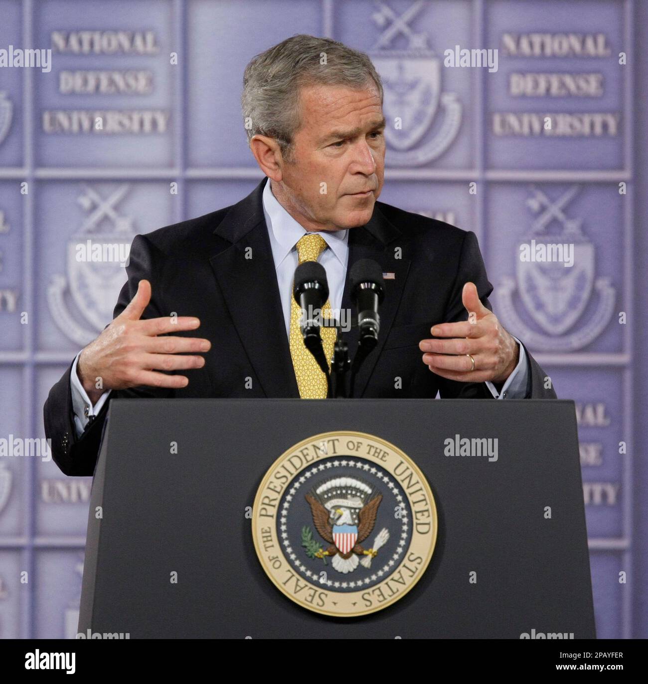President Bush speaks at National Defense University's Distinguished ...