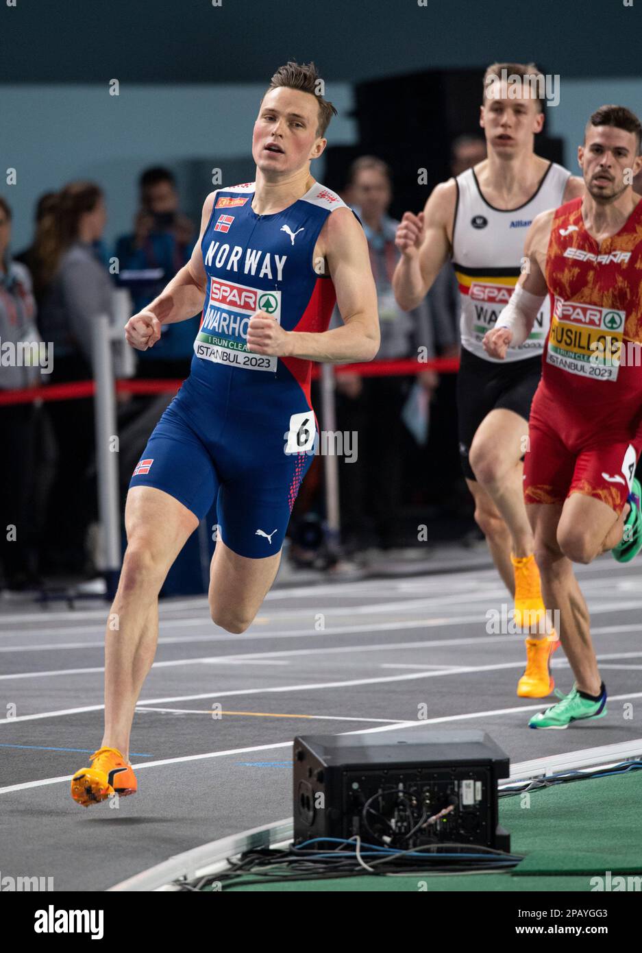 Karsten Warholm of Norway competing in the men’s 400m semi-final at the ...