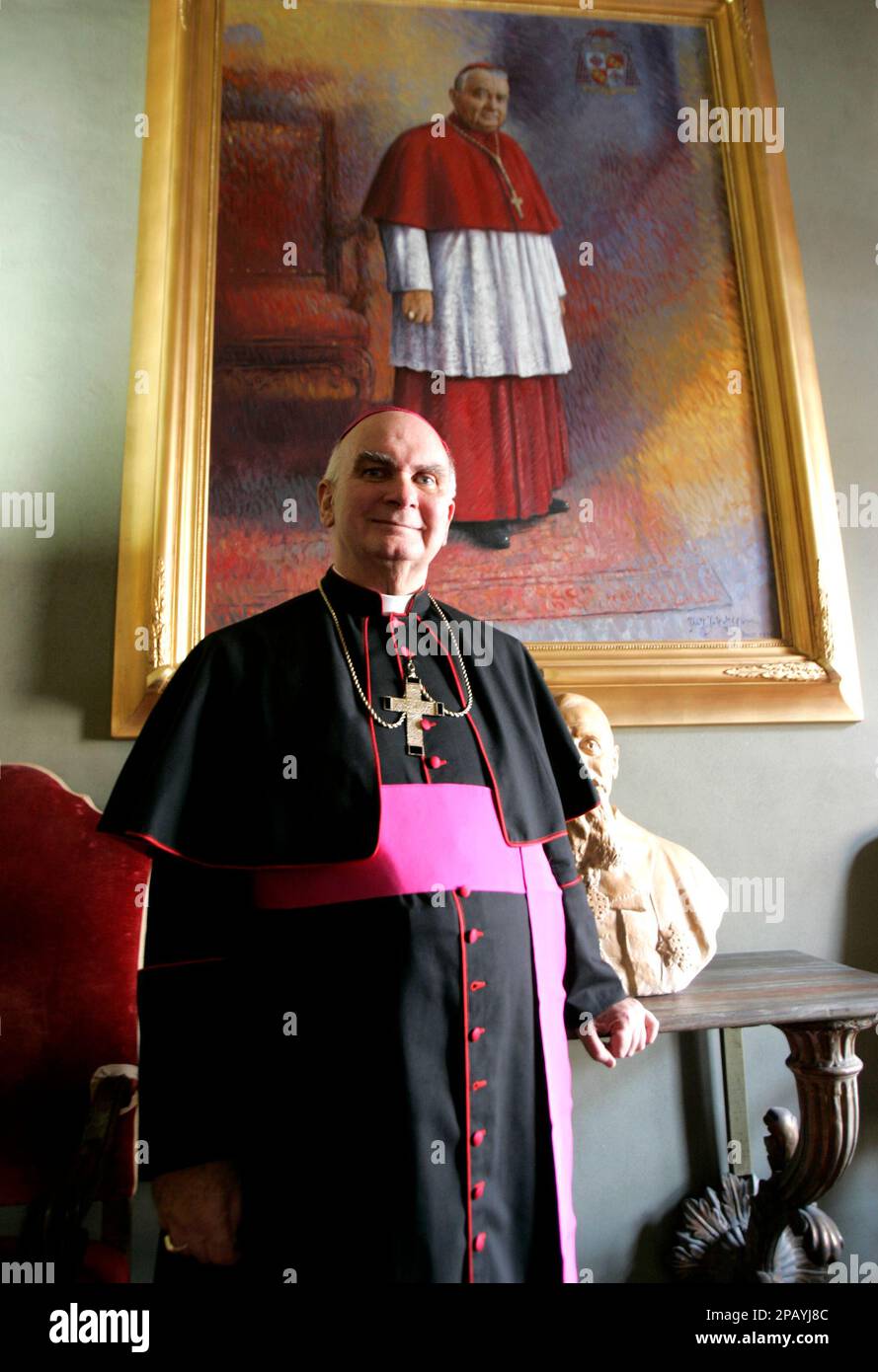 US Monsignor John Patrick Foley, head of the Equestrian Order of the ...
