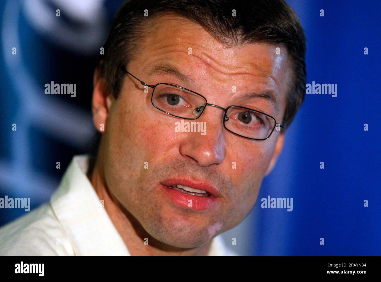 England's Director of Elite Rugby Rob Andrew is seen during a news ...
