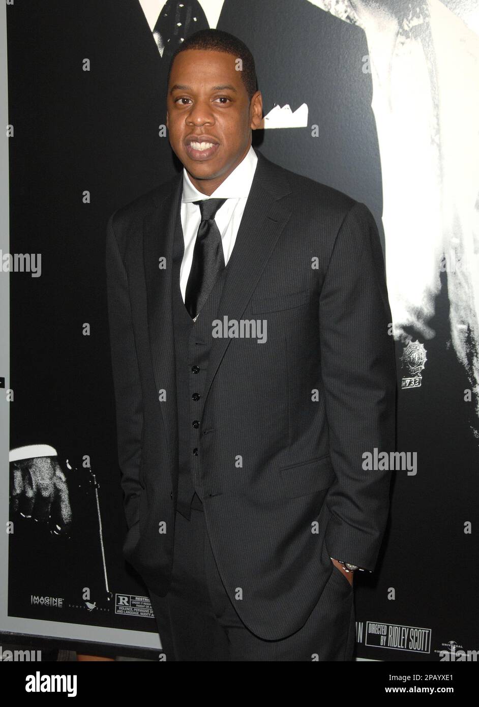 Rapper Jay Z arrives at The Apollo Theatre for the premiere of ...
