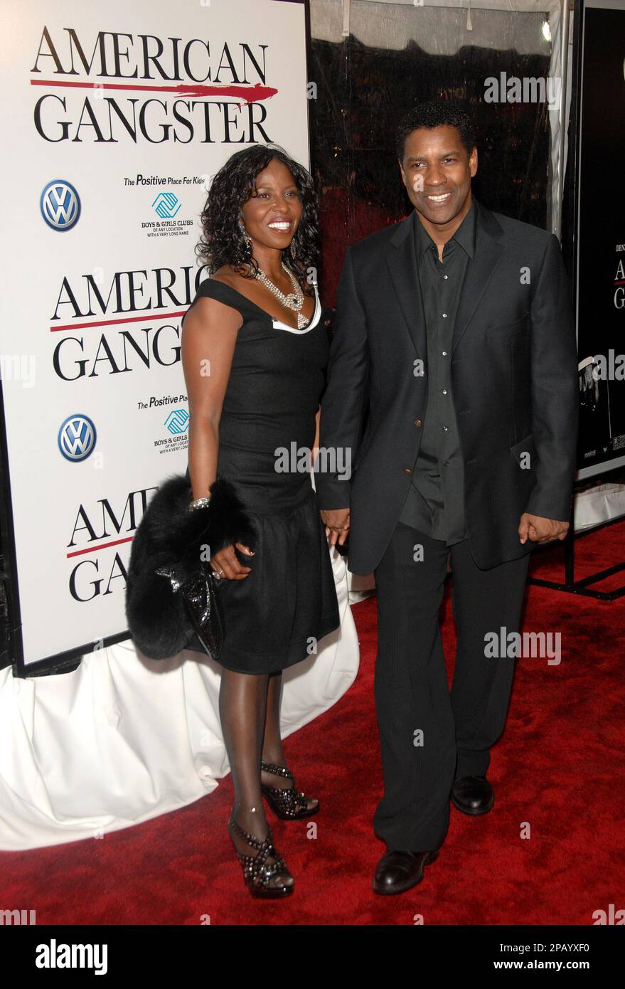 Actor Denzel Washington and wife Pauletta arrive at The Apollo Theatre ...