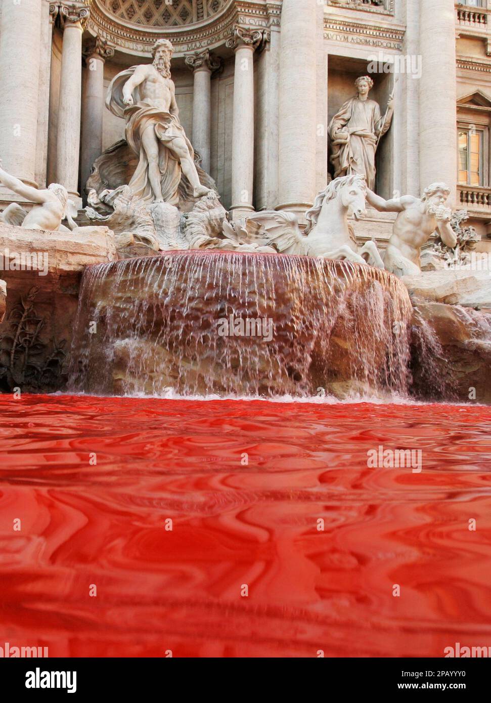Trevi Fountain Red