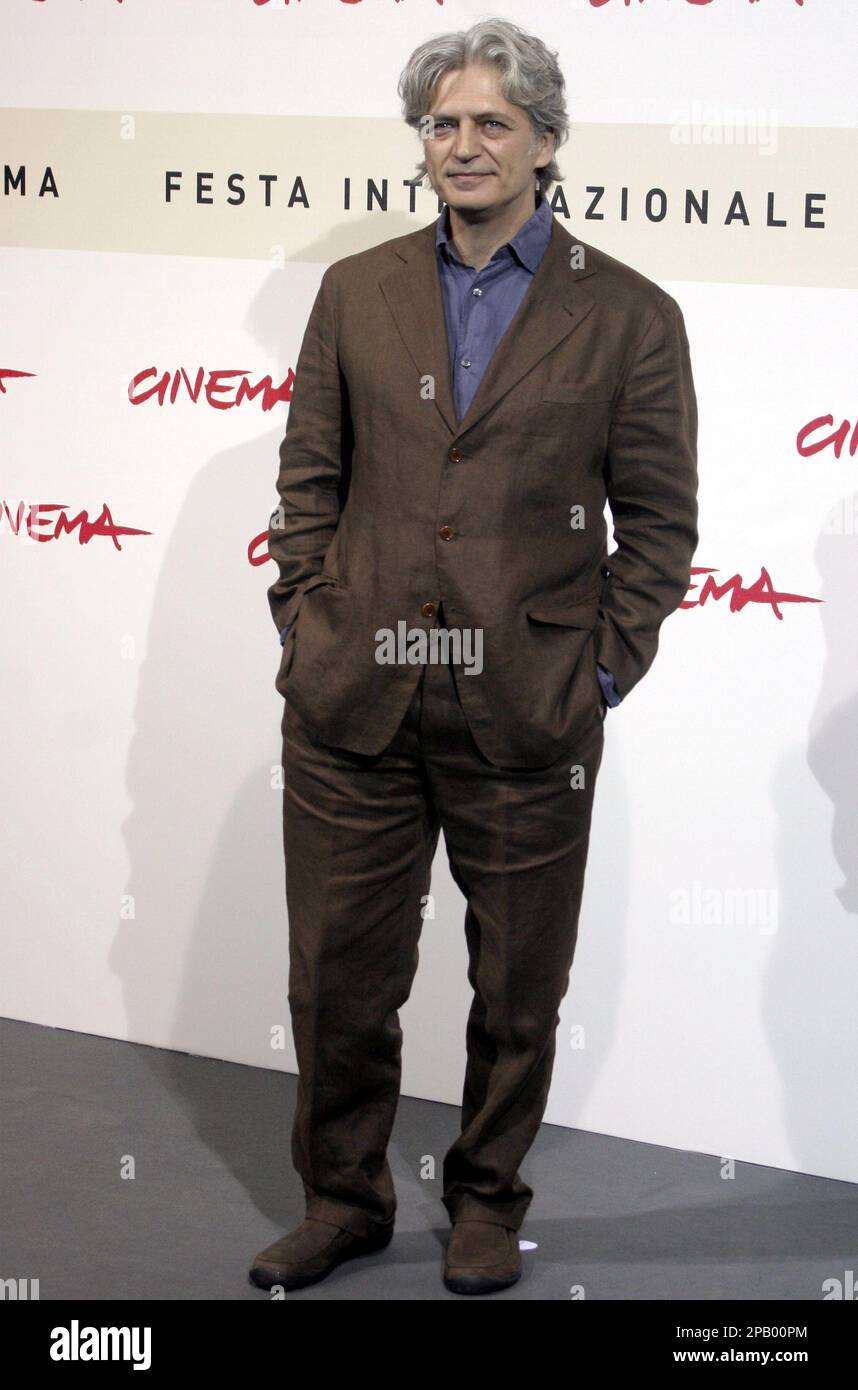 Italian actor Fabrizio Bentivoglio poses for photographers during the ...