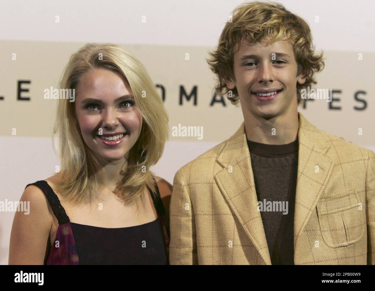 Actress AnnaSophia Robb, left, and Cayden Boyd pose during a photocall ...