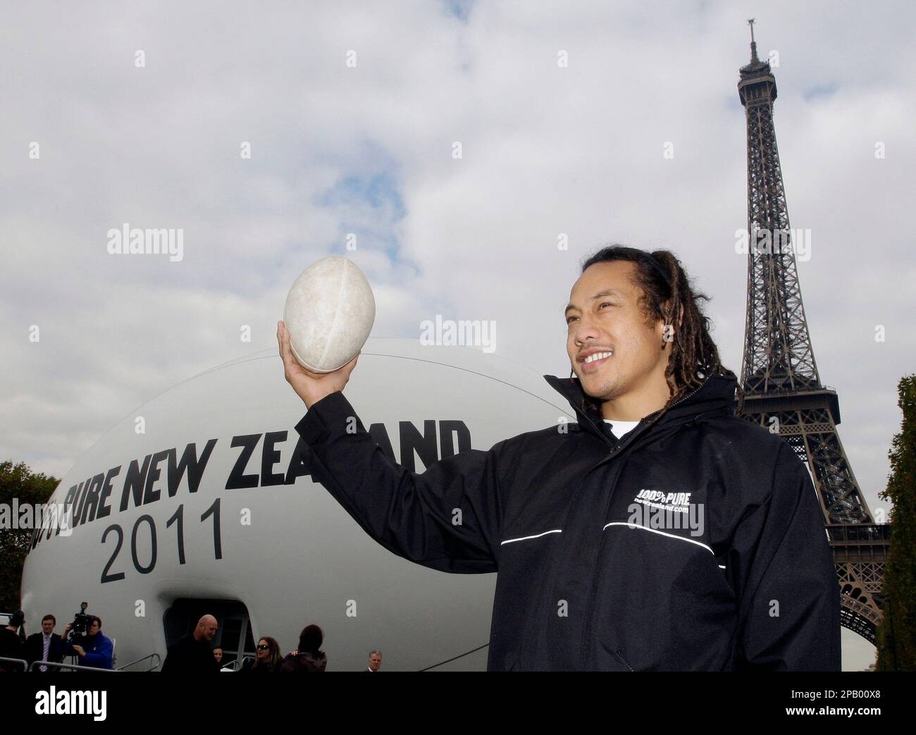 Former New Zealand All Black rugby captain Tana Umaga poses for ...