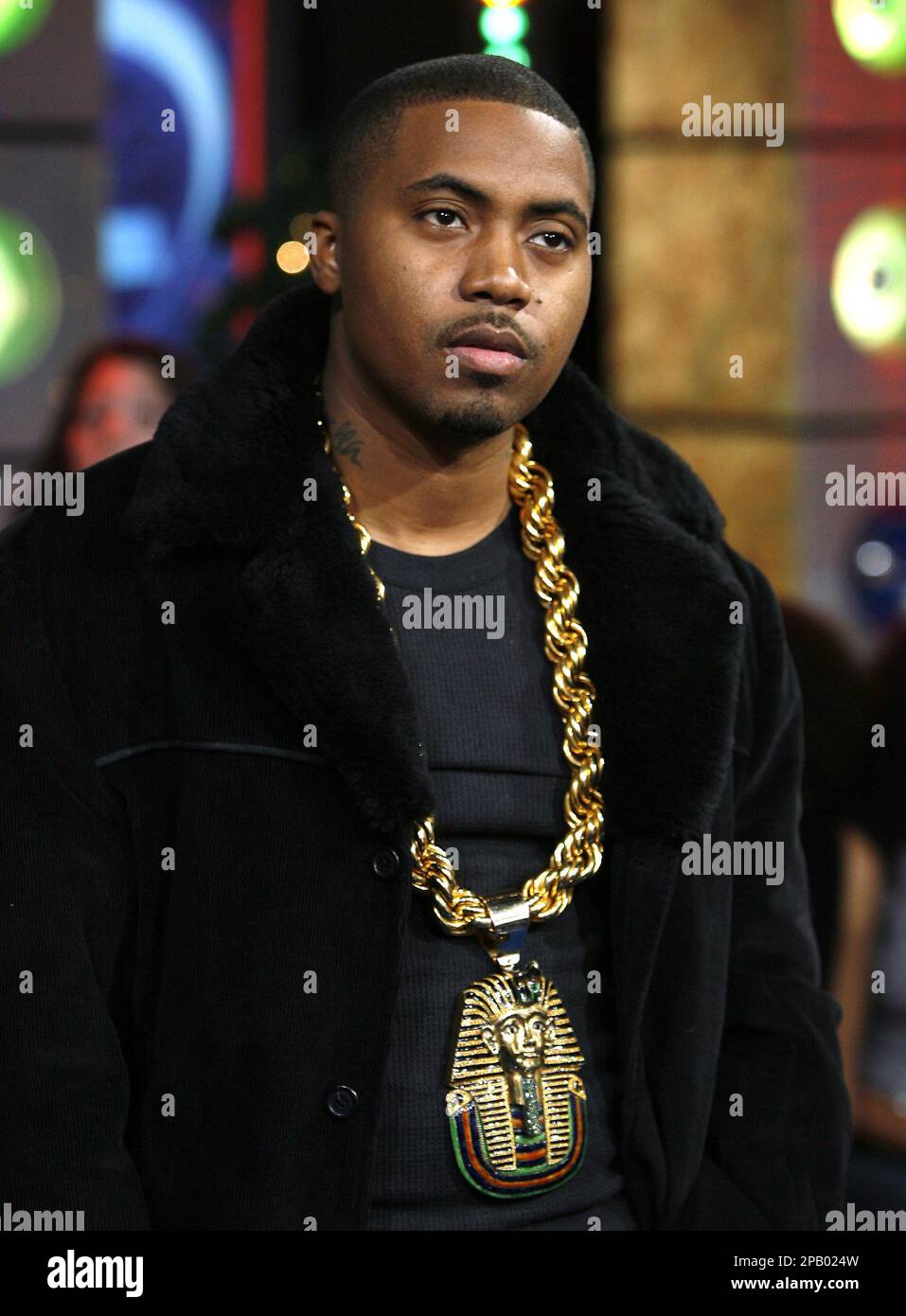 ** FILE** Rapper Nas appears onstage during MTV's "Total Request Live ...