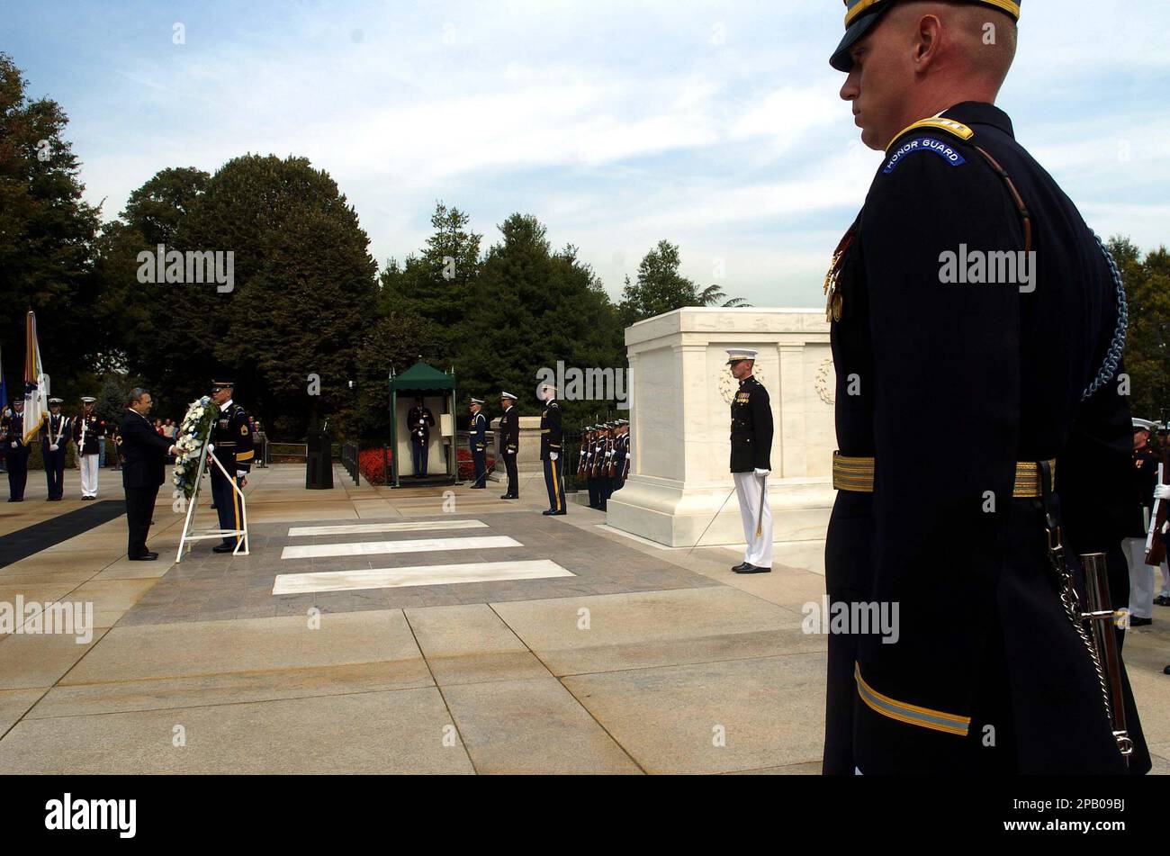Israeli Minister of Defense Ehud Barak places a wreath at the Tomb of ...