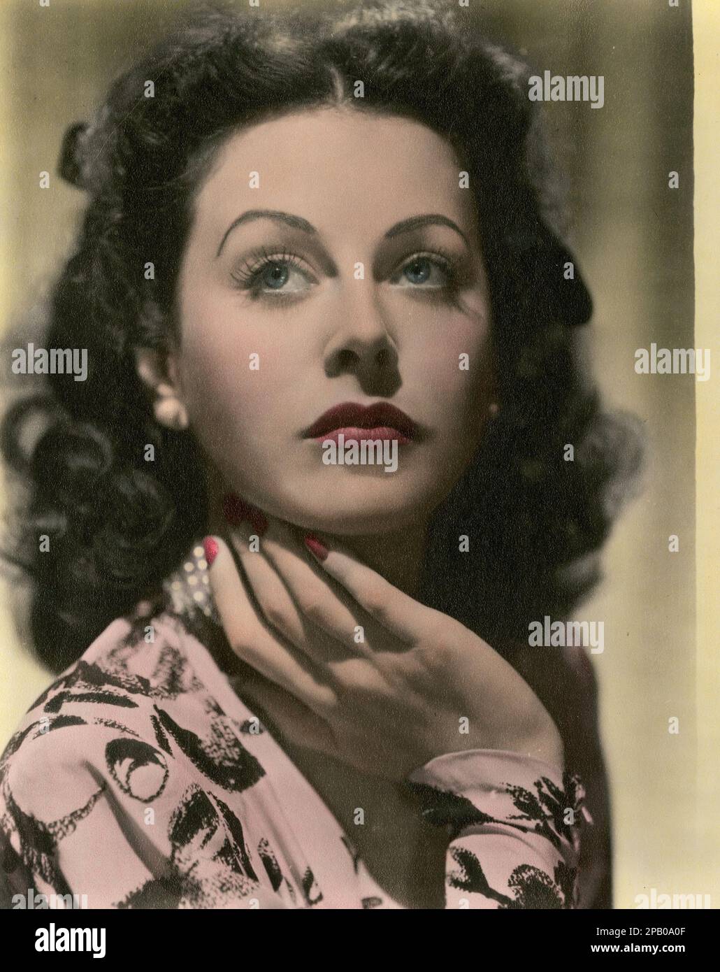 Hedy Lamarr (MGM, 1940s). Color Portrait Still, publicity photo Stock ...