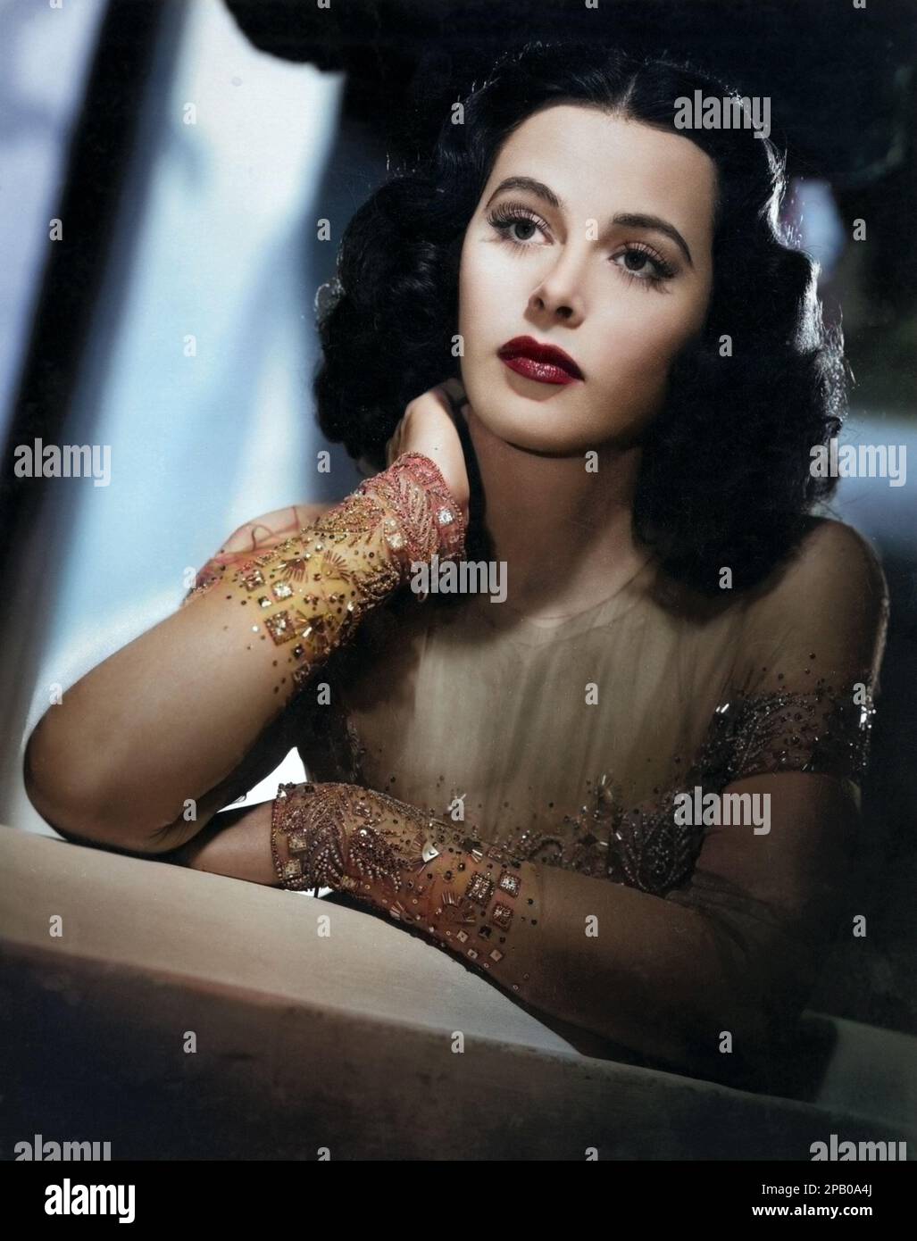 Hedy Lamarr in "Lady of the Tropics" publicity photo (MGM, 1939) colorized Stock Photo - Alamy