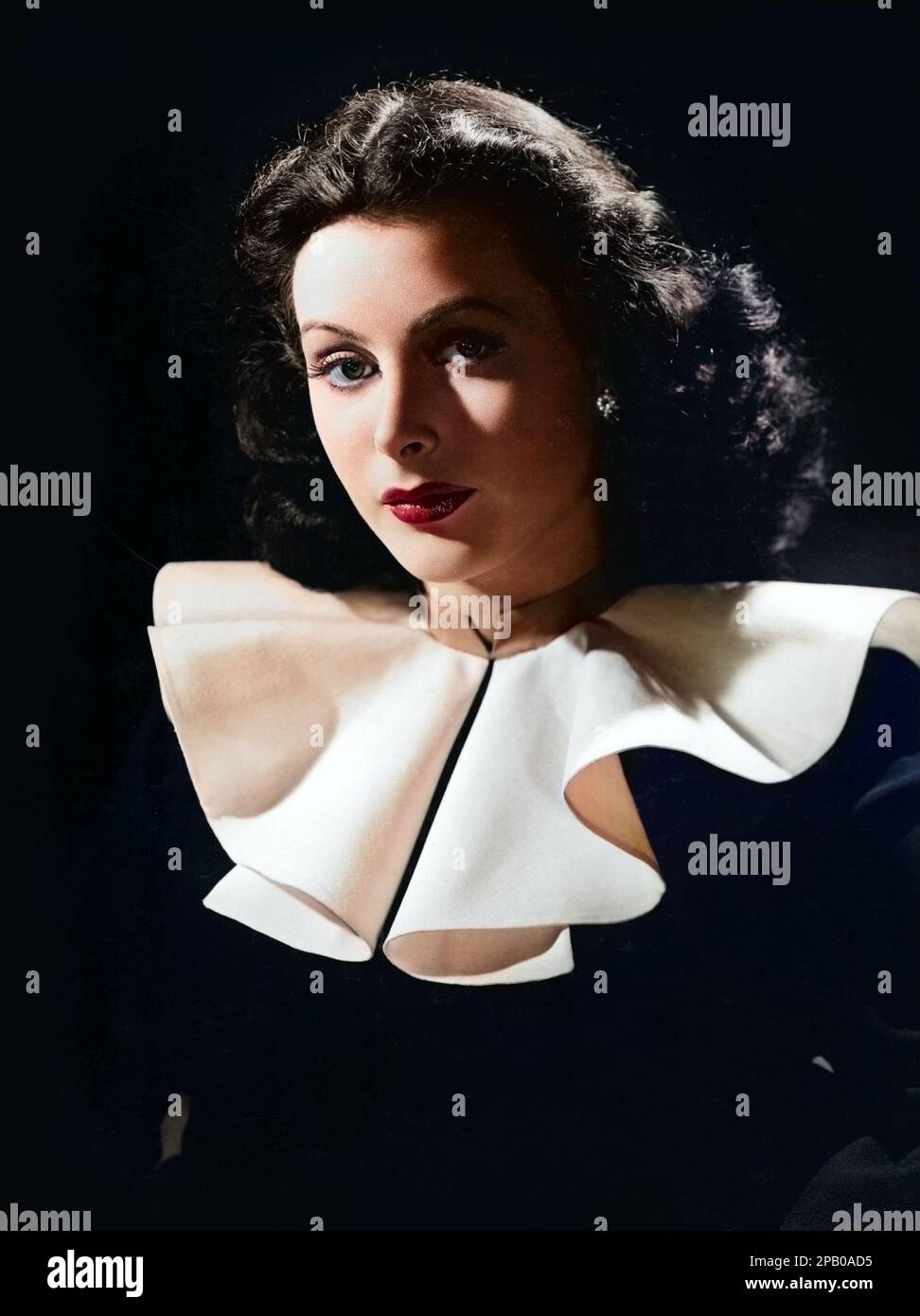 Hedy Lamarr in "The Heavenly Body" (MGM, 1943). Portrait, publicity photo - colorized Stock ...