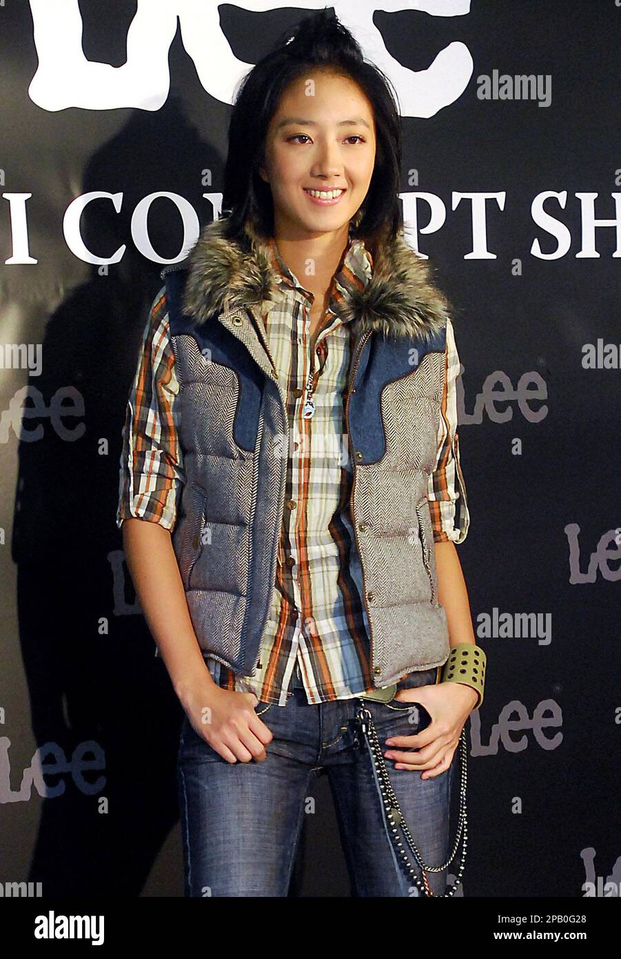 Taiwanese actress Guey Lun-Mei poses during a new store opening ...