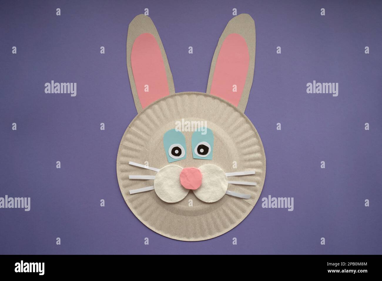 How to make paper bunny for Easter greetings. Children art project ...