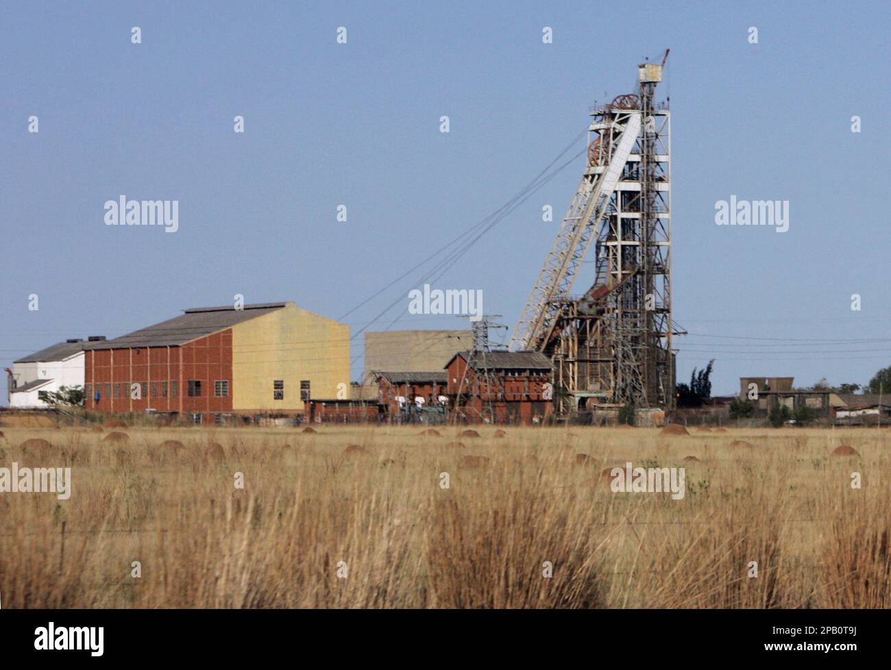 No. 8 Shaft at the St. Helena Gold Mine is seen outside Welkom, South ...