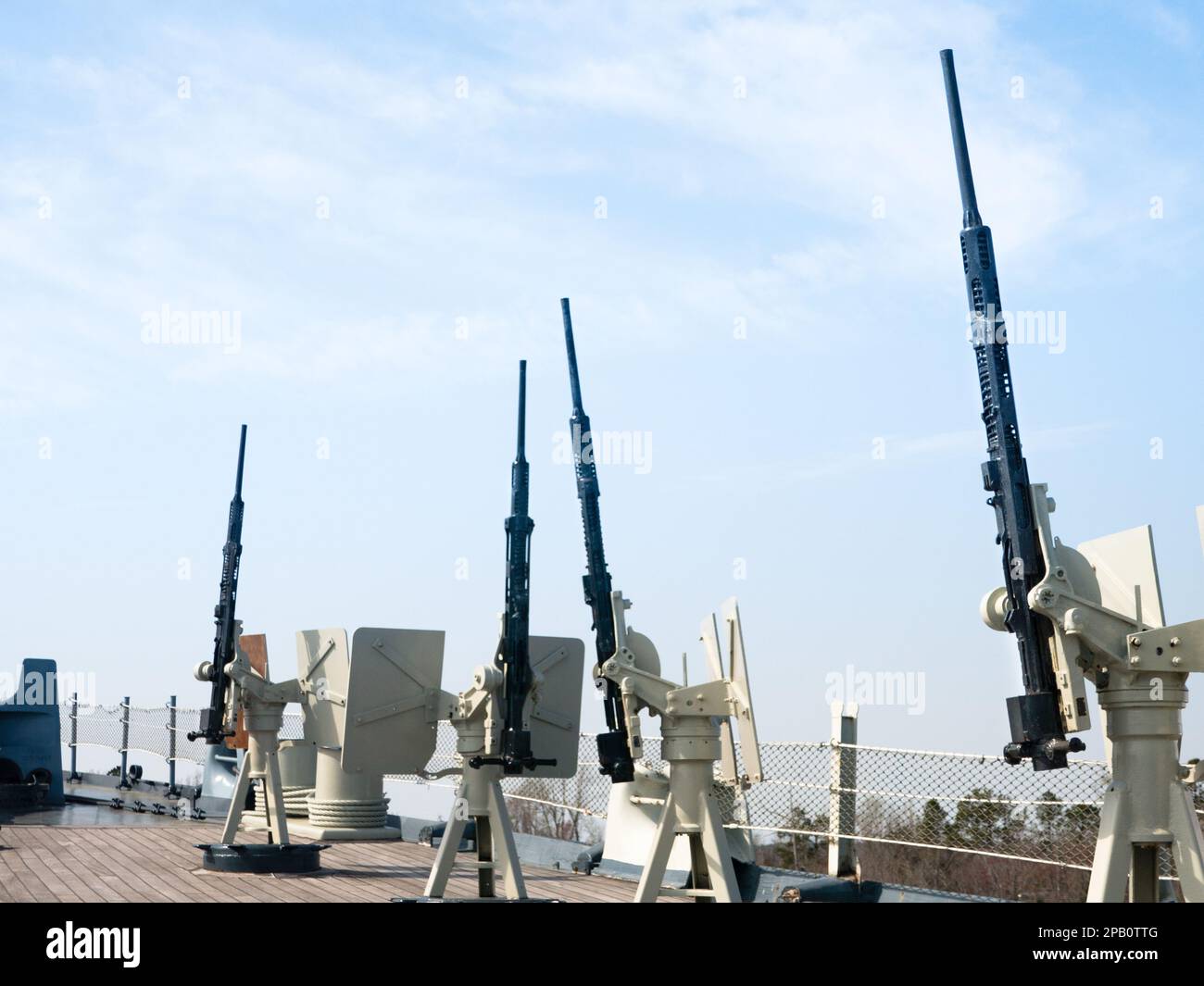 Battleship USS North Carolina docked at Wilmington, NC. Bright sunshine ...