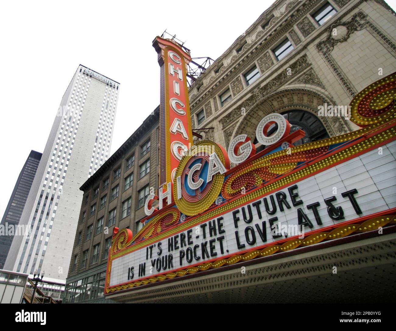 ** FILE ** The exterior of the 3,600-seat Chicago Theatre, with its ...
