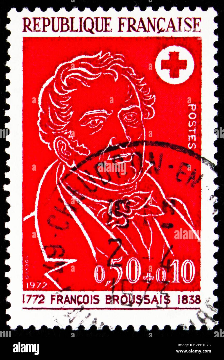 MOSCOW, RUSSIA - FEBRUARY 15, 2023: Postage stamp printed in France ...