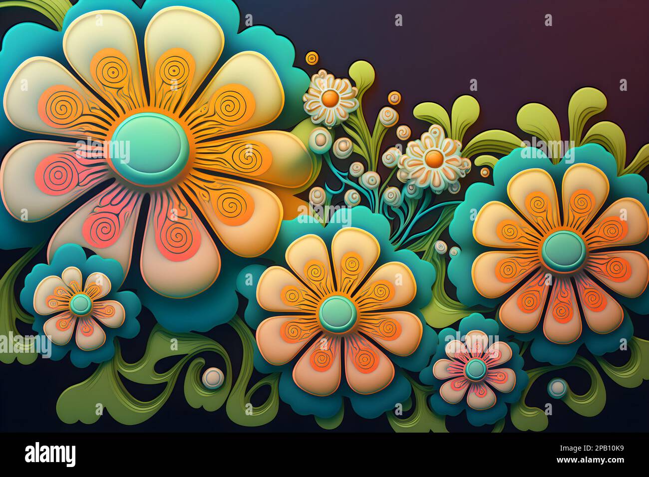 Happy hippie art prints. Abstract retro aesthetic backgrounds set with ...