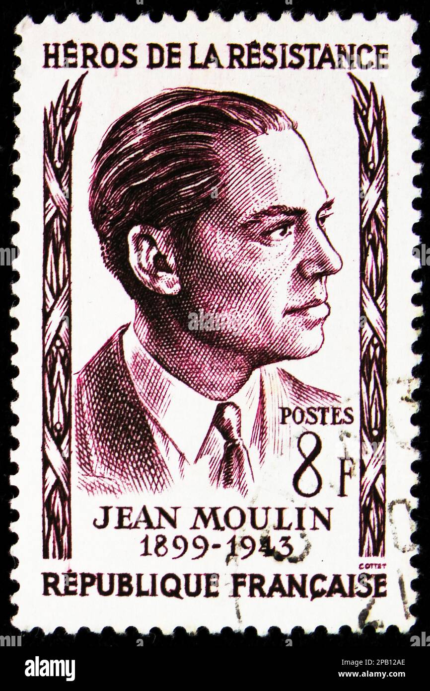 MOSCOW, RUSSIA - FEBRUARY 15, 2023: Postage stamp printed in France ...