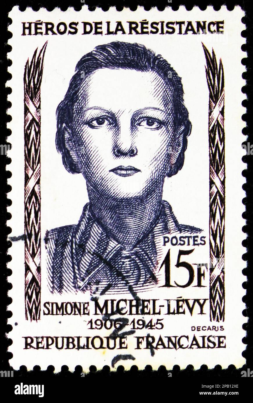 MOSCOW, RUSSIA - FEBRUARY 15, 2023: Postage stamp printed in France ...