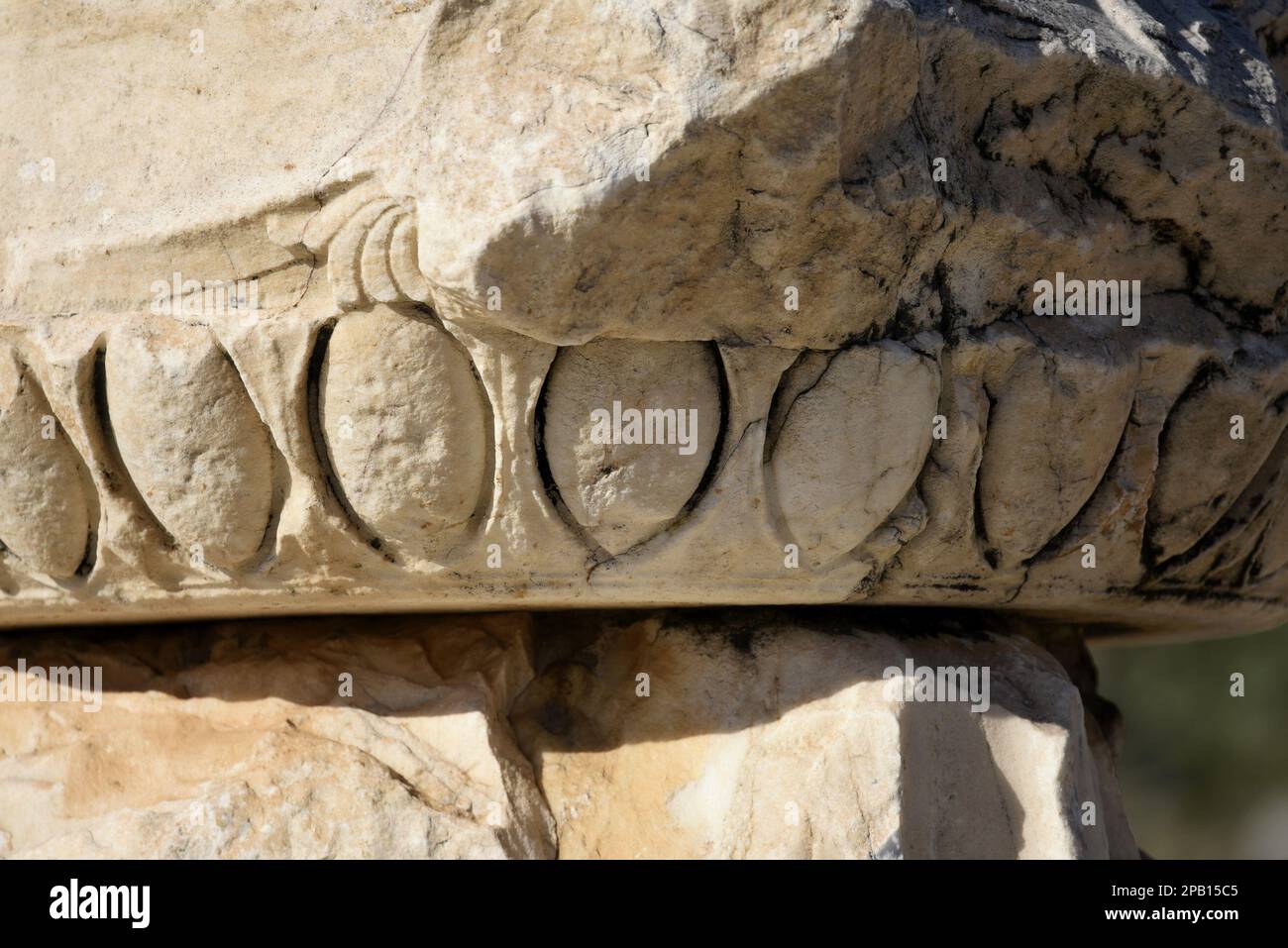 Ancient Doric order column at the entrance of Great Propylaea on the ...