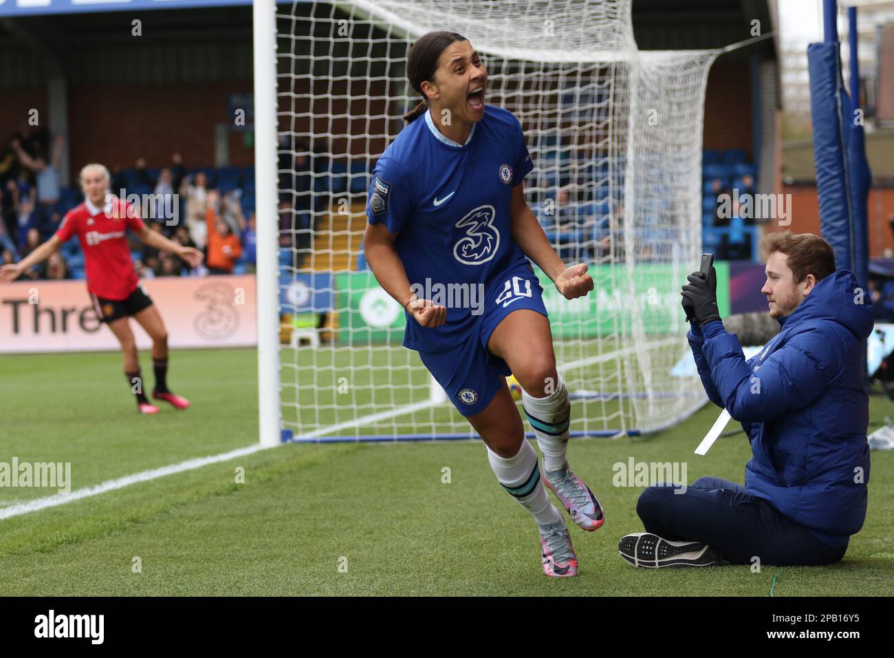 London, UK. 12th Mar, 2023. London, March 12th 2023: Sam Kerr (20 ...