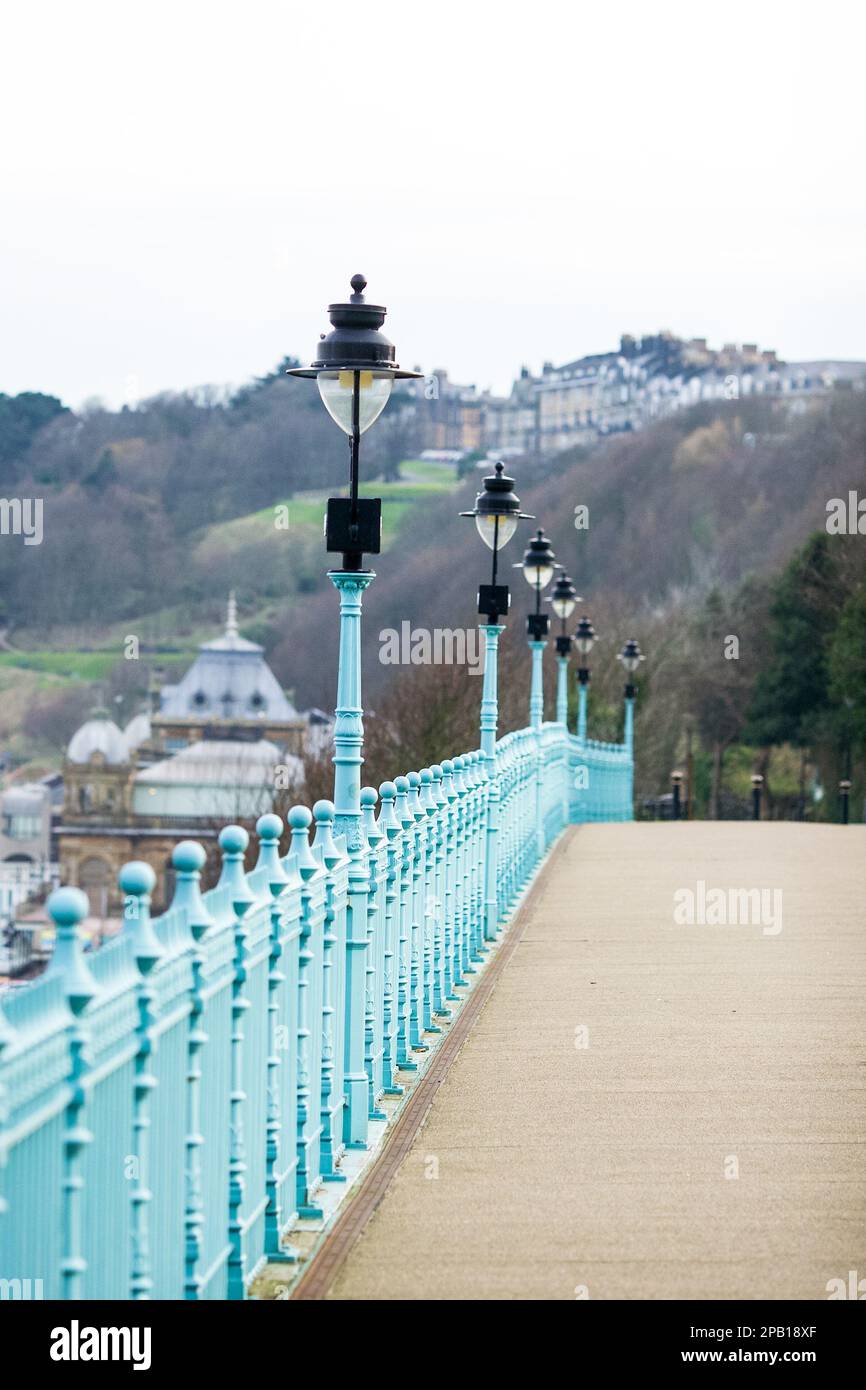 Blue Cliff Bridge, Scarborough, North Yorkshire, England Stock Photo ...