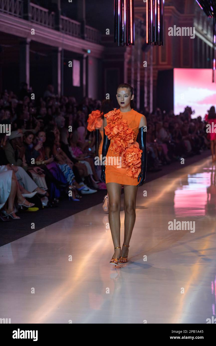 As the Festival came to an end, a model walked down the final runway in ...