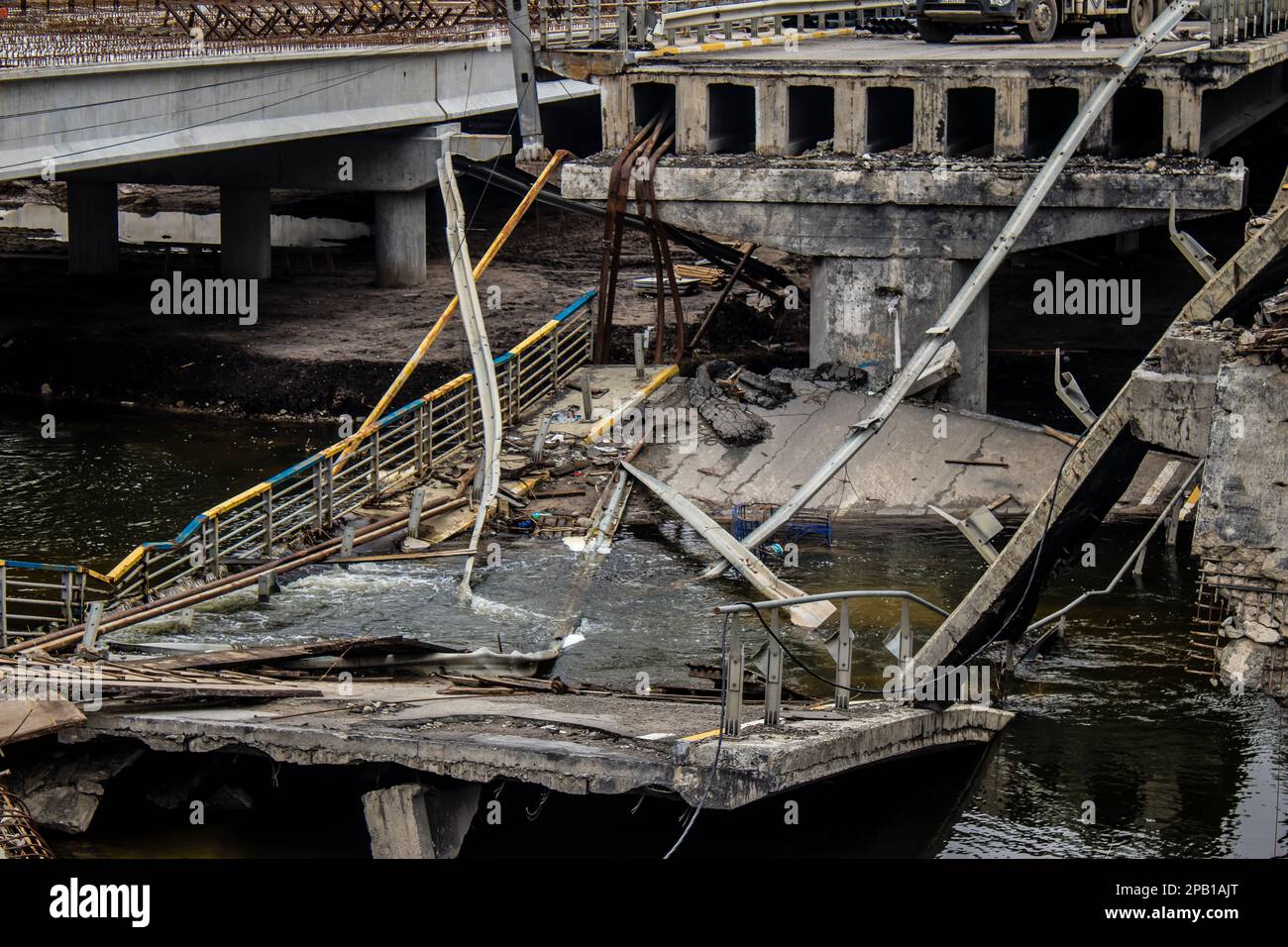 Restoration of the bridge over the Irpin River. This bridge was ...