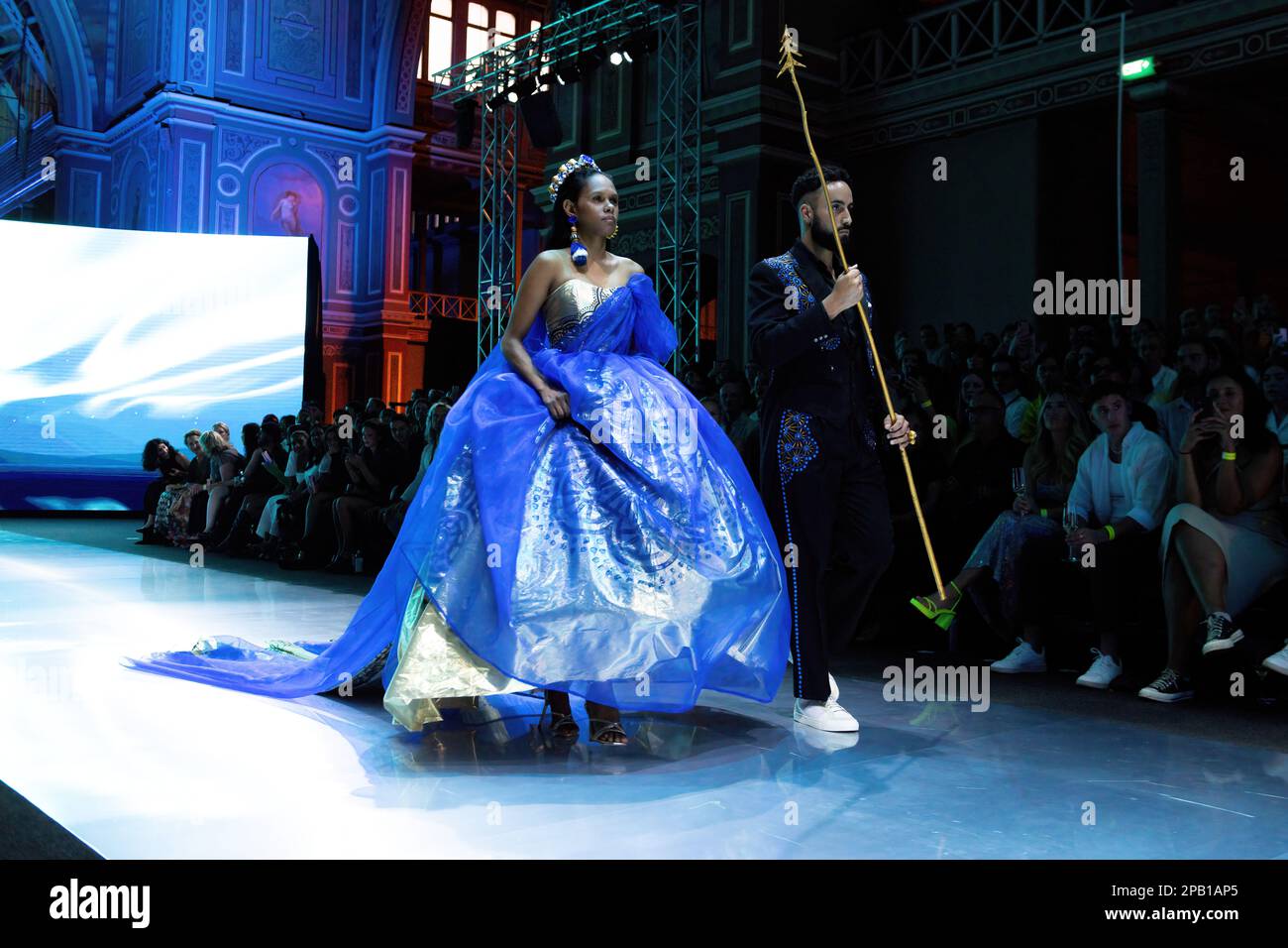 In a dazzling finale to the Festival, a model walked down the final ...