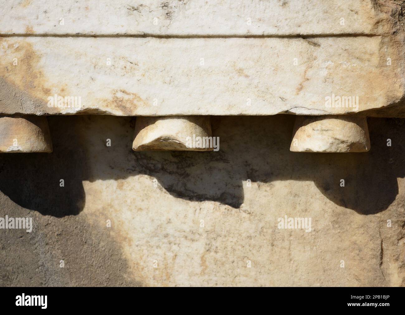 Ancient sculpted marble ruins at the Archaeological Site of Eleusis in ...