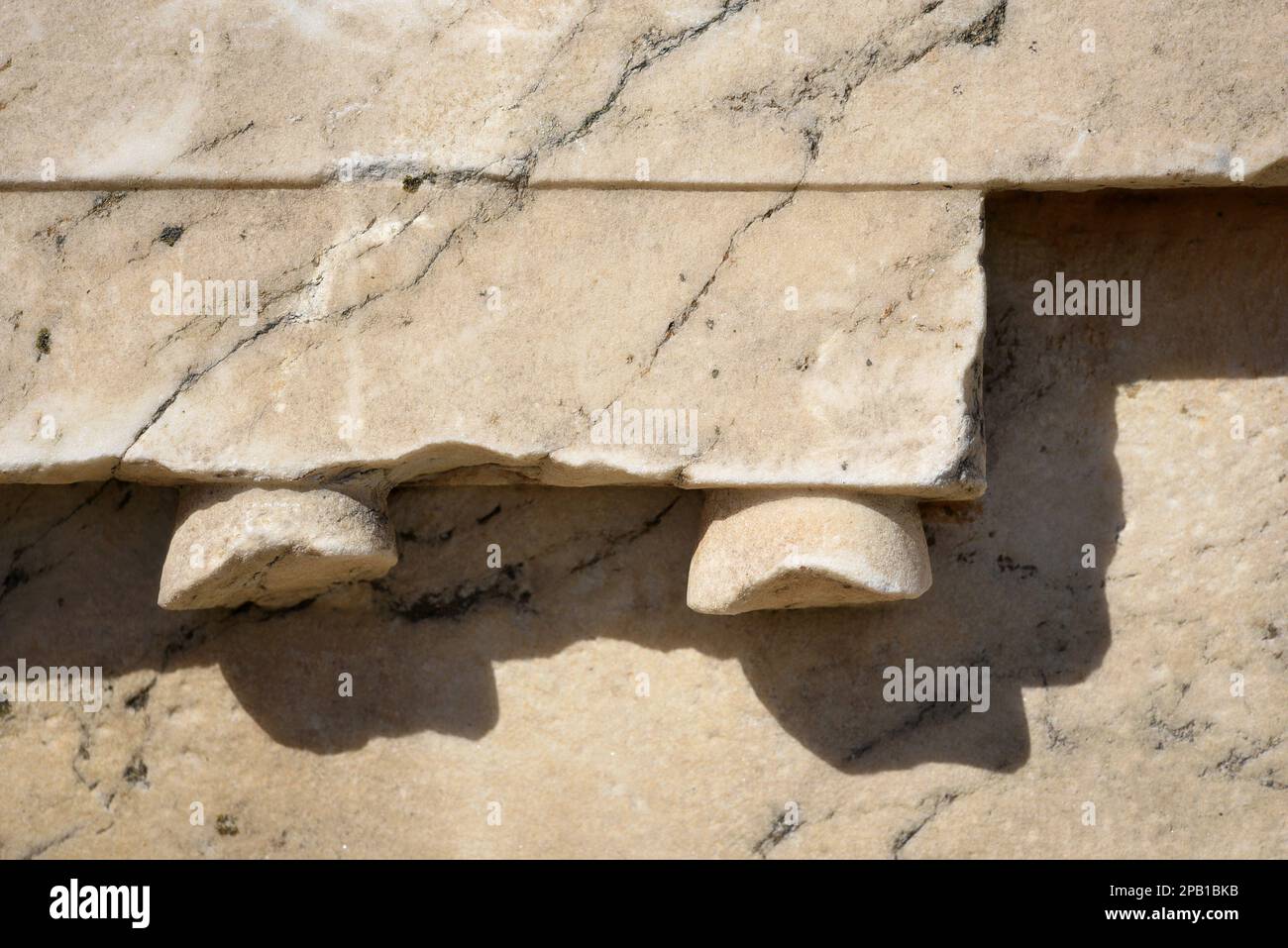 Ancient sculpted marble ruins at the Archaeological Site of Eleusis in ...