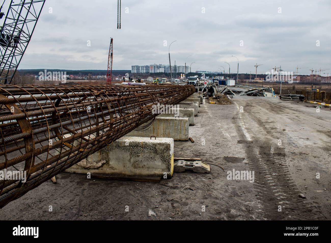 Restoration of the bridge over the Irpin River. This bridge was ...