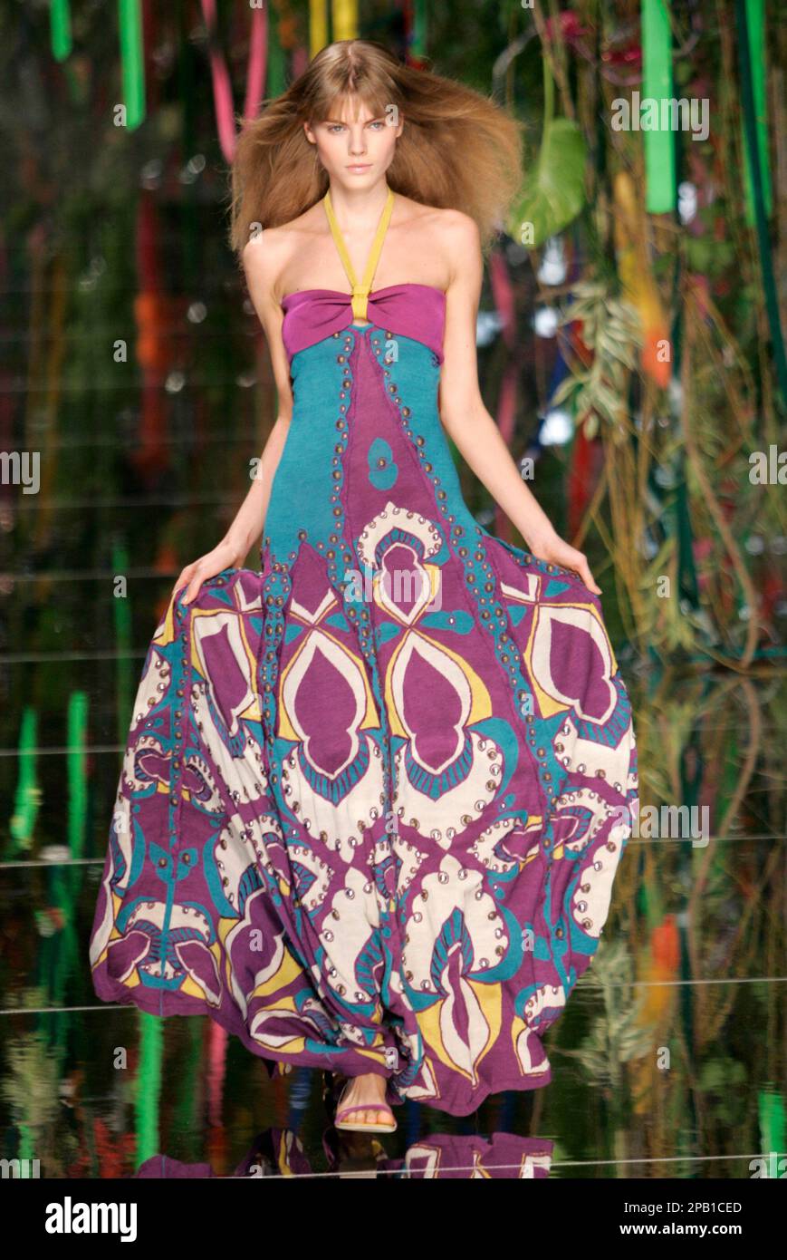 A model wears a creation by Italian designer Antonio Marras during his ...