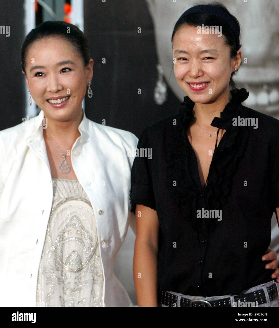South Korean actress Kang Su-yon, left, and Jeon Do-yeon pose during ...