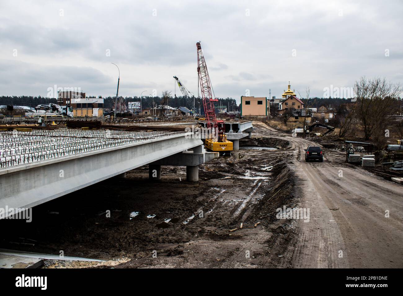 Restoration of the bridge over the Irpin River. This bridge was ...