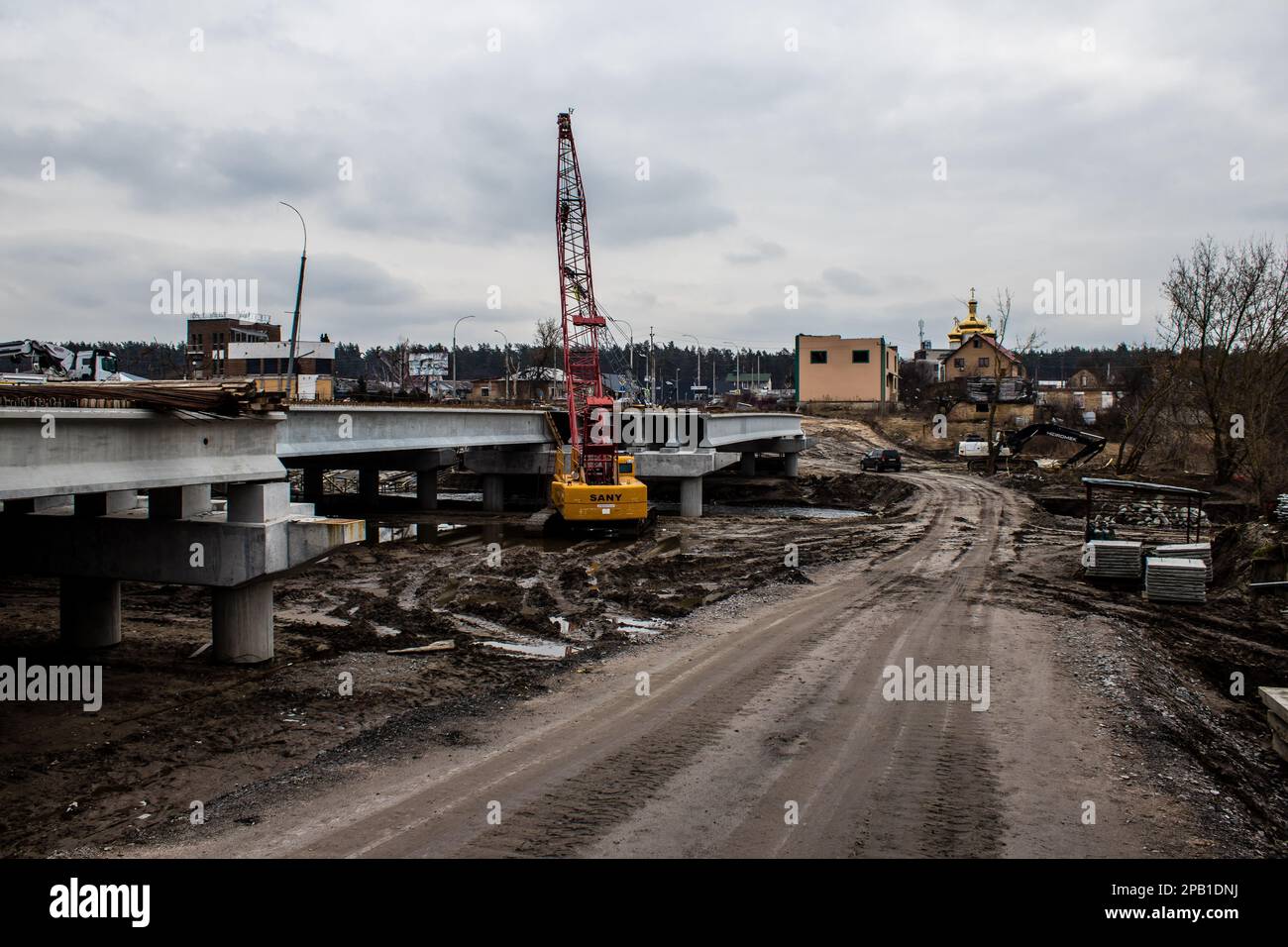 Restoration of the bridge over the Irpin River. This bridge was ...