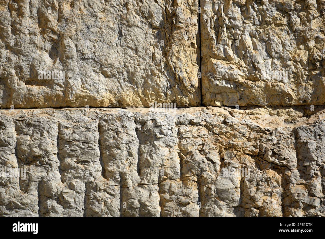 Ancient tephrocyan Eleusinian stone wall known as "Lycurgio"at the ...