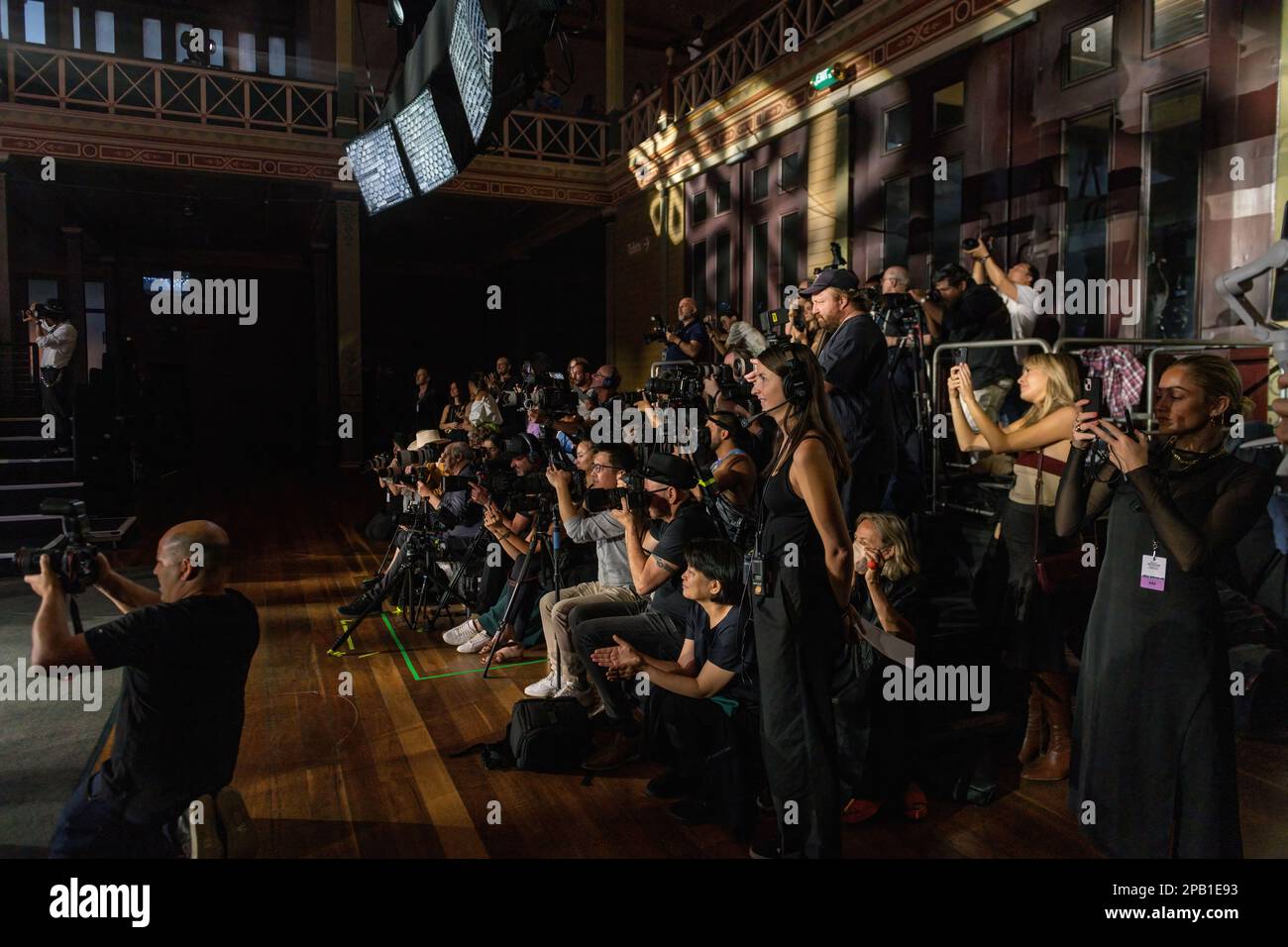 Fashion photographers jostled for the best position to capture the ...